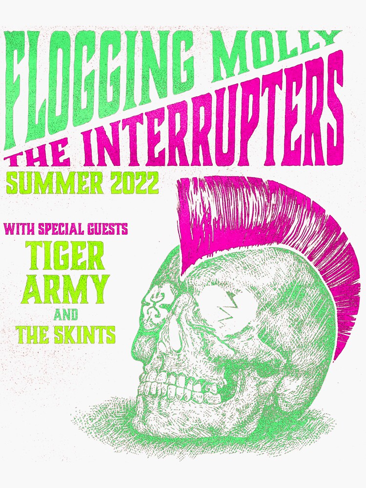 "Flogging Molly - The Interrupters - Tour 2022" Sticker for Sale by ...