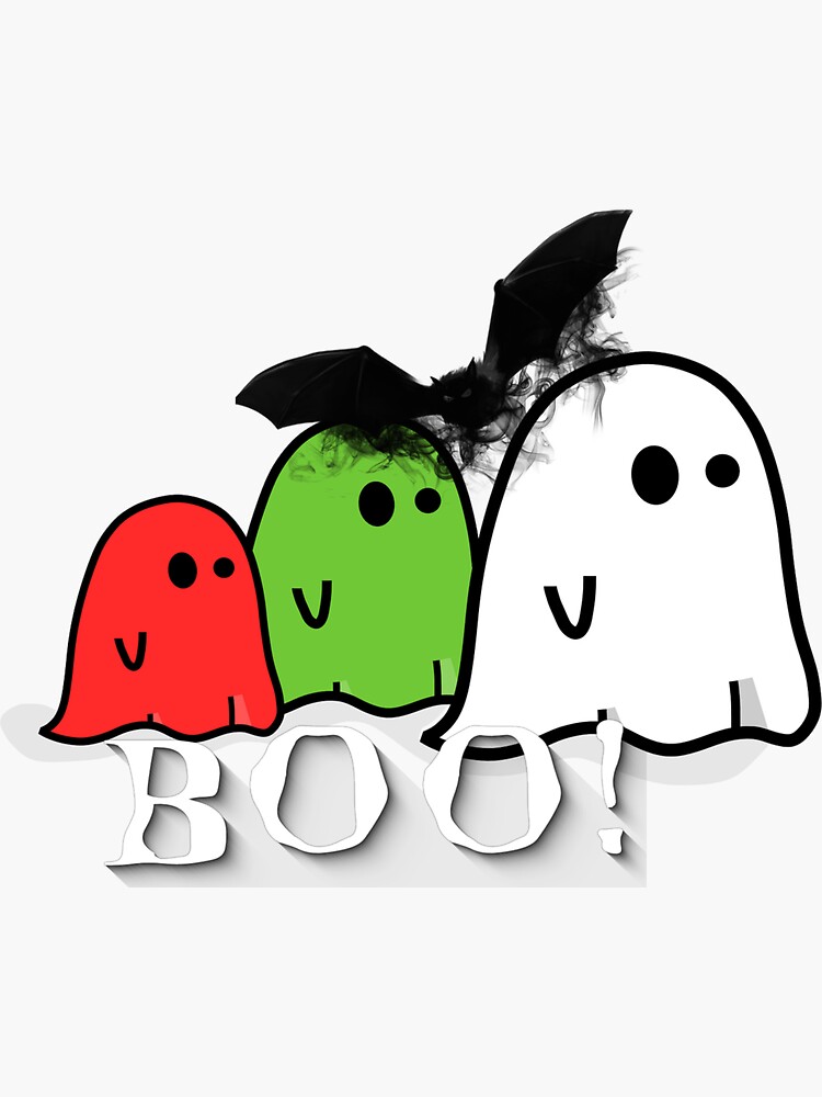 "boo" Sticker for Sale by VivaChop | Redbubble
