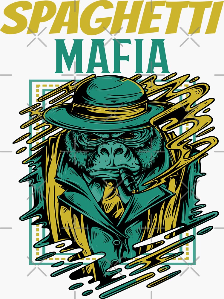 "spaghetti mafia's leader" Sticker for Sale by blm-joseph-0 | Redbubble