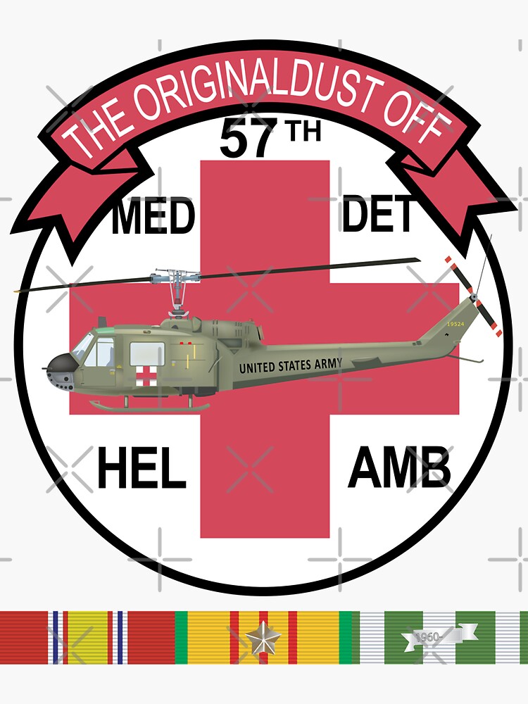 "Army - 57th Medical Co - Original Dustoff - Vietnam w Pilot Wings w VN ...