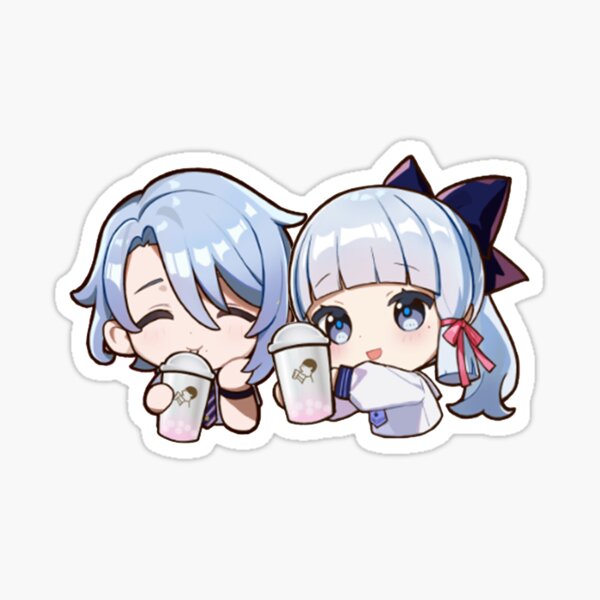 "Chibi Ayato & Ayaka - Genshin Impact" Sticker for Sale by persephonexx ...