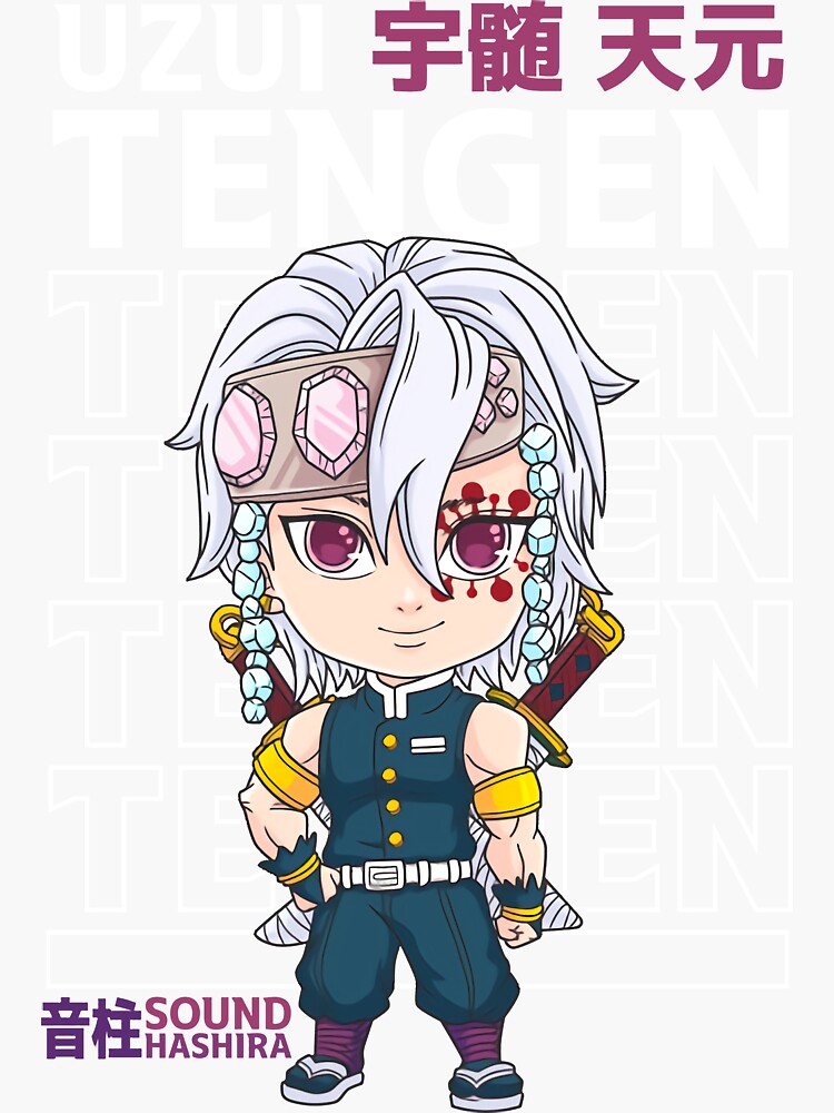 "Chibi Ten-gen Demon Killer" Sticker for Sale by TriciaShaver | Redbubble