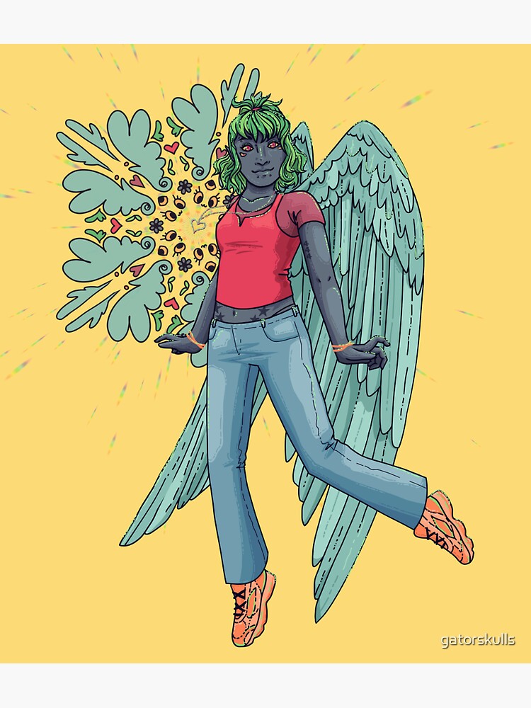 "Y2K Angel (2022)" Sticker for Sale by gatorskulls | Redbubble