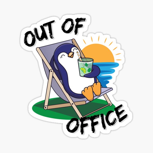 "Out of Office - Do not Disturb" Sticker for Sale by ThreadlyAndCo ...