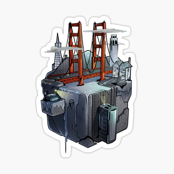 "SF Cube" Sticker for Sale by glencanlas | Redbubble