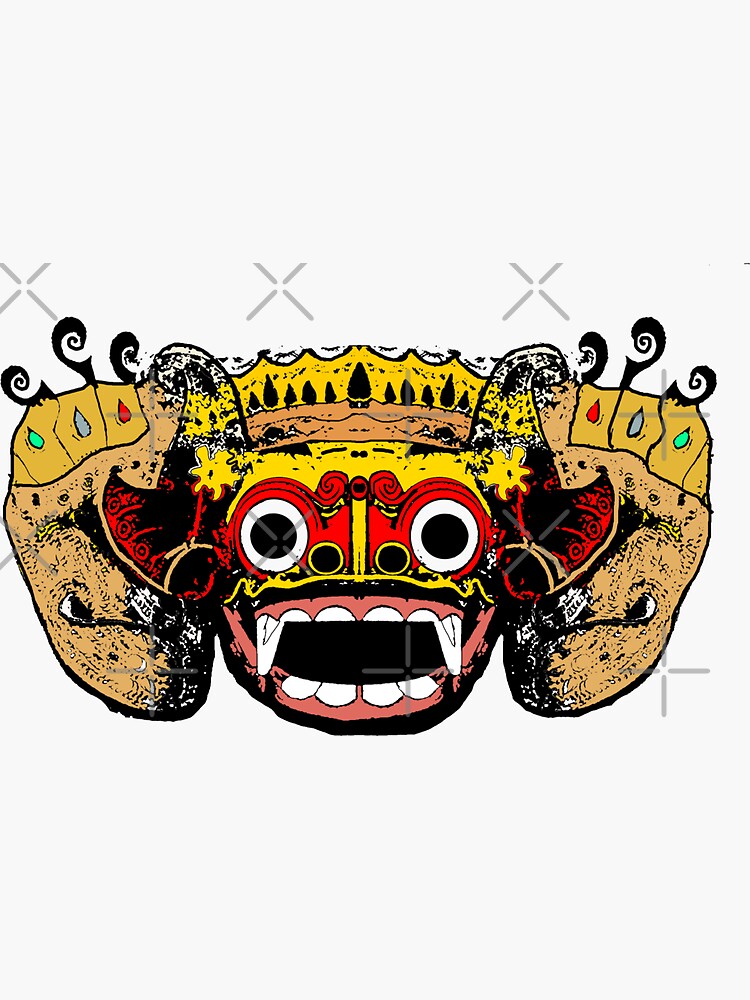 "Barong, the God of Bali" Sticker for Sale by KiaTheKing | Redbubble