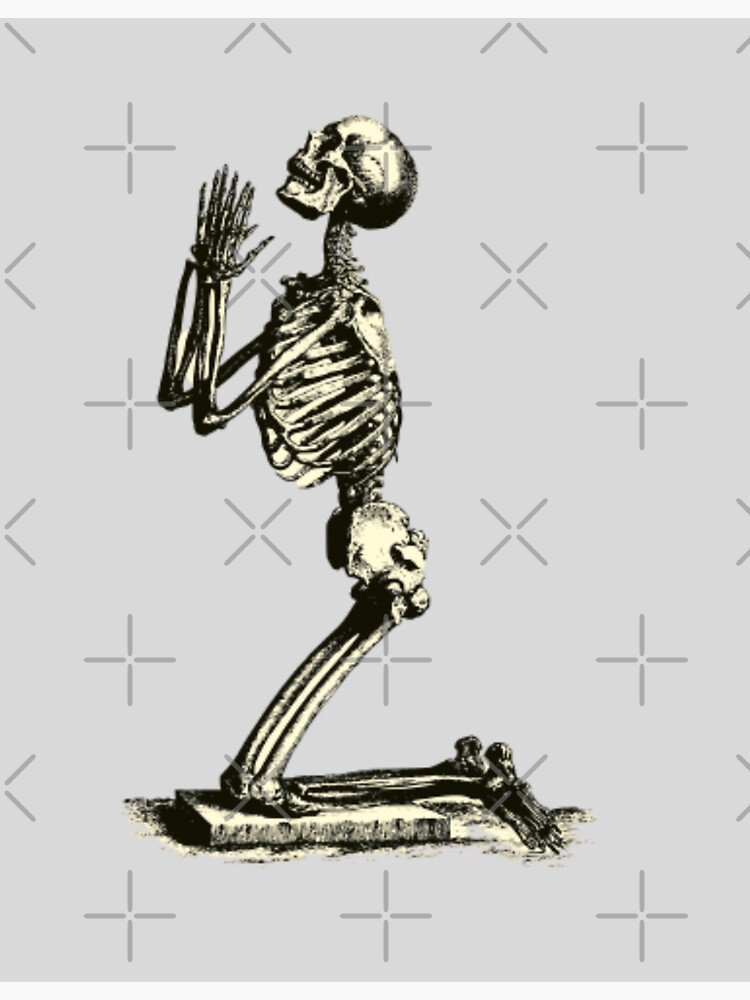 "Praying skeleton" Sticker for Sale by NASHZA | Redbubble