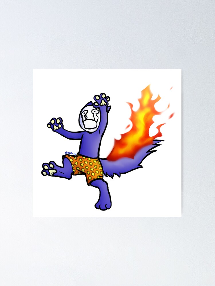 "Kedamono on fire (very sad) " Poster for Sale by Kecsketo2 | Redbubble