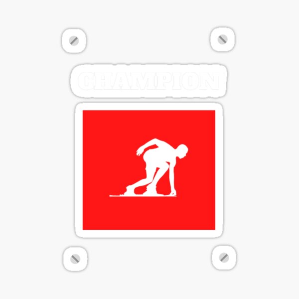 "CHAMPION " Sticker for Sale by BellaMostore | Redbubble