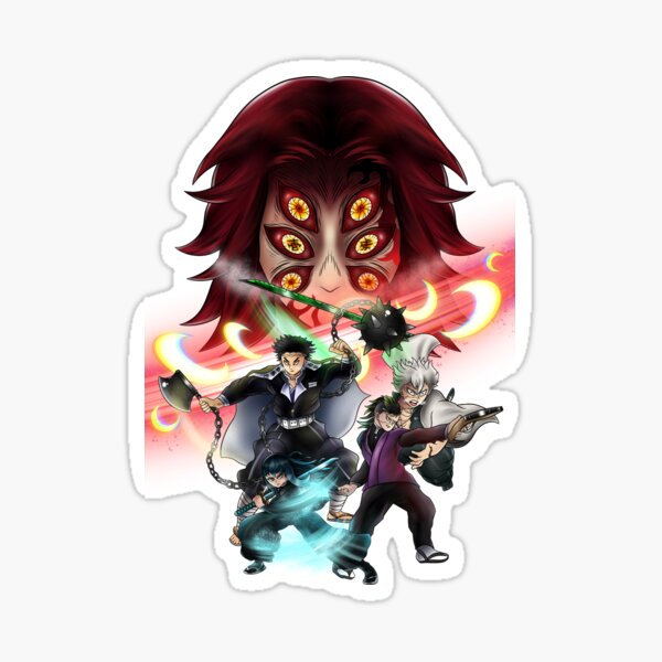 "Demon Slayers vs. Upper Moon One" Sticker for Sale by easyskweezyshop ...