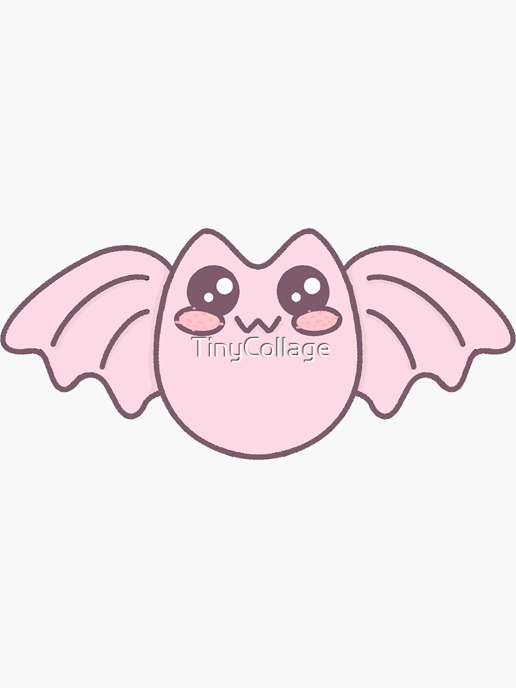 "Lil batty bat" Sticker for Sale by TinyCollage | Redbubble