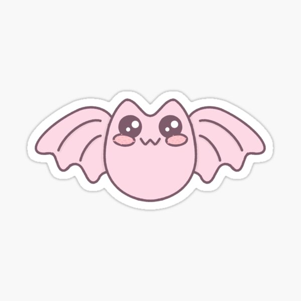 "Lil batty bat" Sticker for Sale by TinyCollage | Redbubble