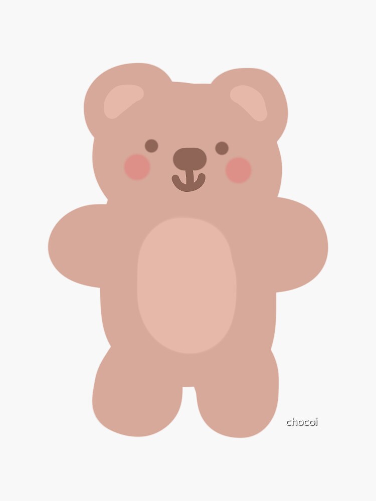 "cute chibi brown bear" Sticker for Sale by chocoi | Redbubble