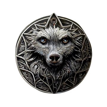 "Wolf Silver Medallion - Fantasy - Witcher" Sticker for Sale by flevin ...