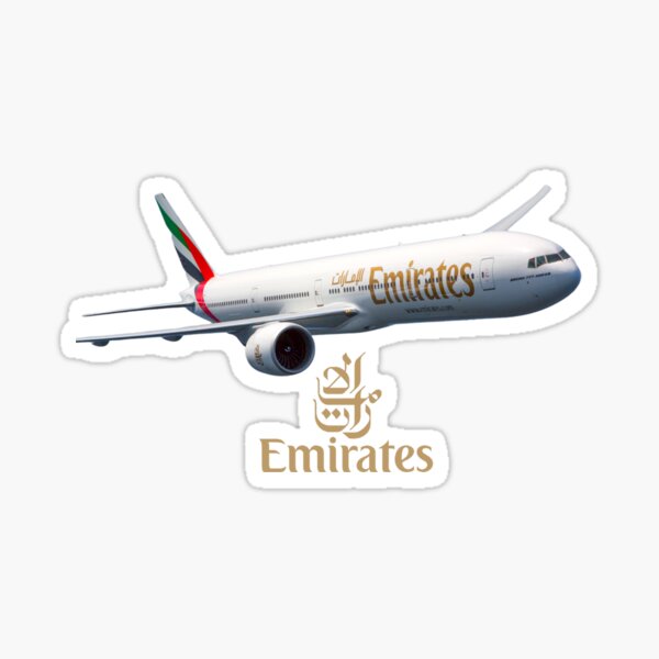 "Emirate Airlines Boeing B777 300 Airplane" Sticker for Sale by ...