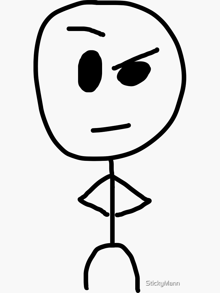 "Stickman funny" Sticker for Sale by StickyMann | Redbubble