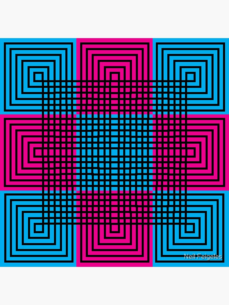 "Interlocking Shapes no. 83" Sticker for Sale by NeilFeigeles | Redbubble