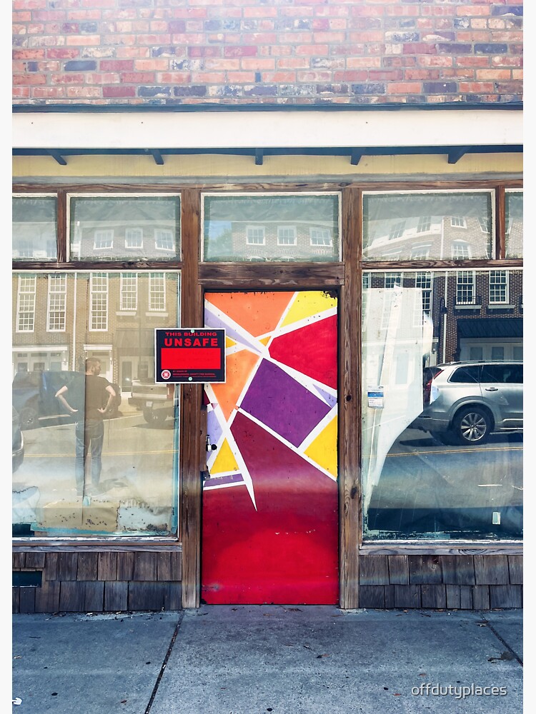 "Colorful Door on Condemned Building" Sticker for Sale by offdutyplaces ...