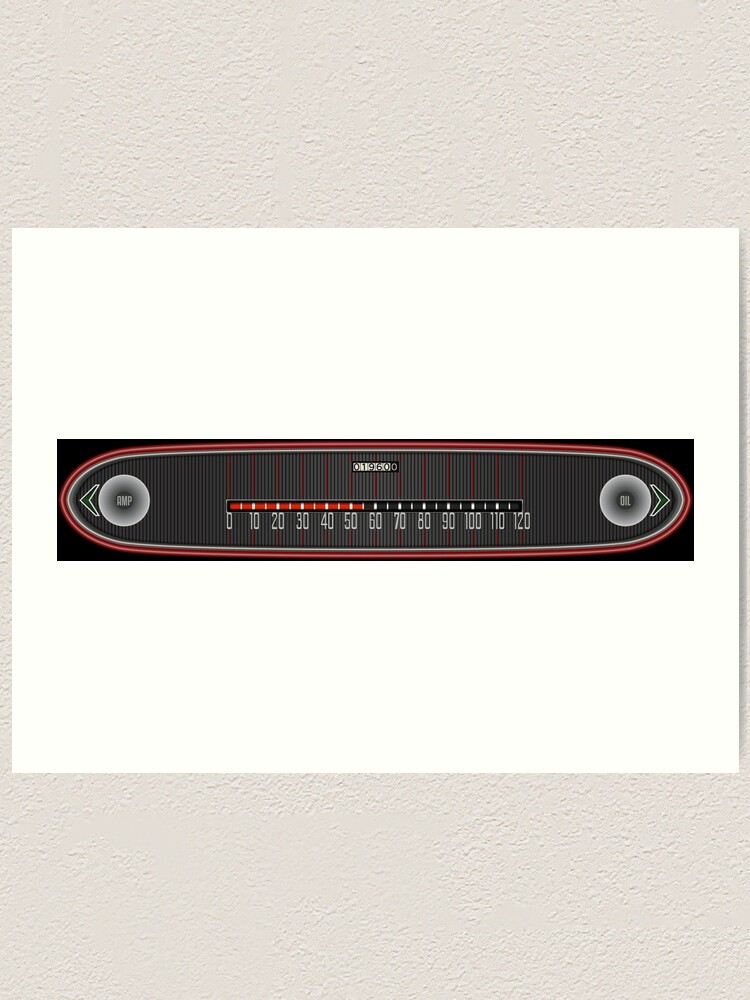 "1960 American Classic Car Horizontal Speedometer - Red Frame with ...