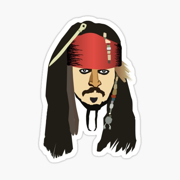"Captain Jack Sparrow" Sticker for Sale by Sus94ovan | Redbubble