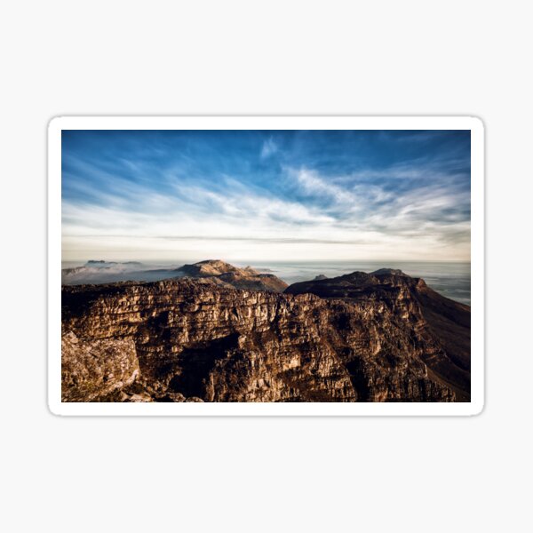 "South Africa - Cape Town - Table Mountain" Sticker for Sale by ...