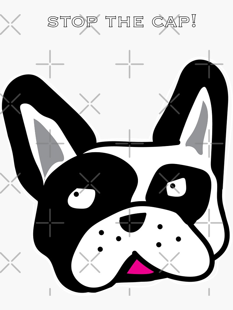 "Angry Dog Meme Stop The Cap!" Sticker for Sale by iMobb06 | Redbubble
