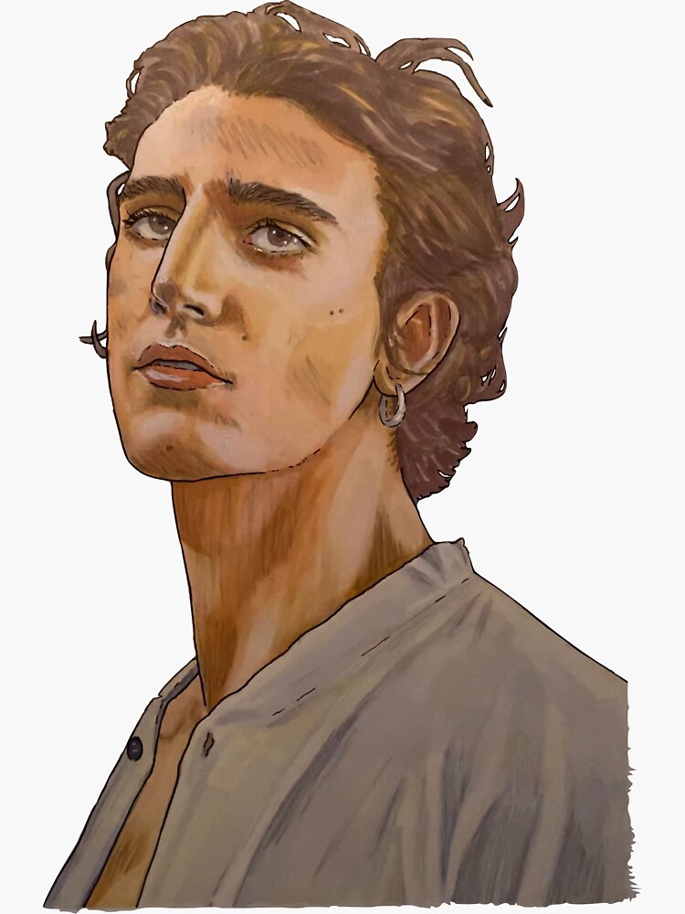 "tamino amir watercolor portrait" Sticker for Sale by gryphbee | Redbubble