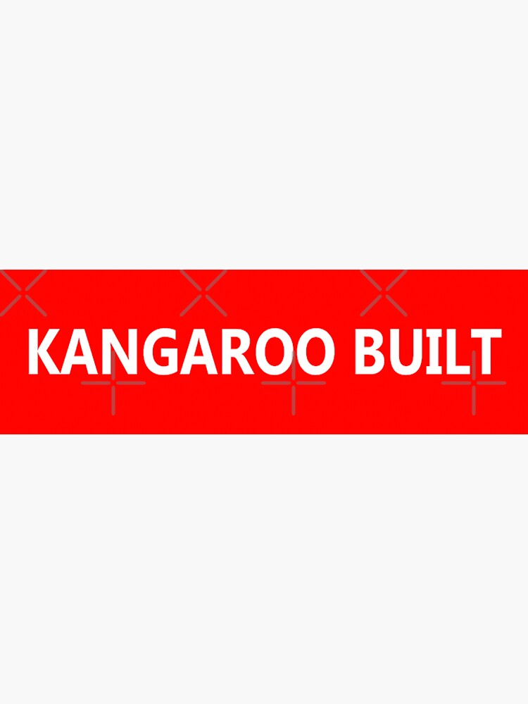 "KANGAROO BUILT - RED LOGO" Sticker for Sale by xquateclothing | Redbubble