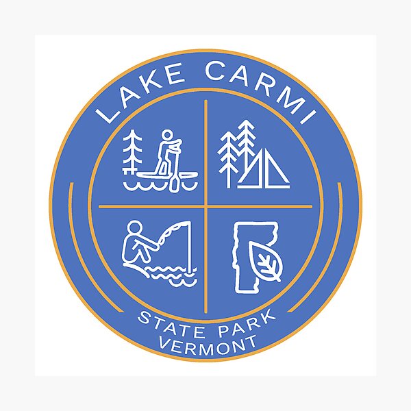 "Lake Carmi State Park Heraldic Logo" Photographic Print for Sale by ...