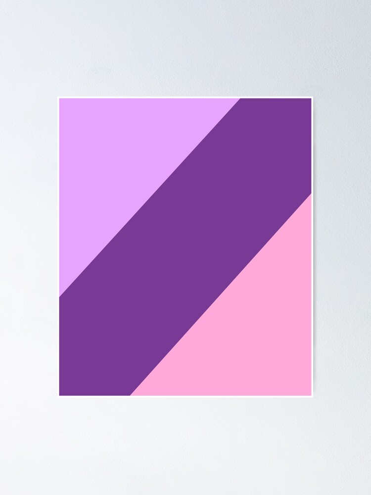 "Colour Block Stripes in Purple and Pink" Poster for Sale by ...