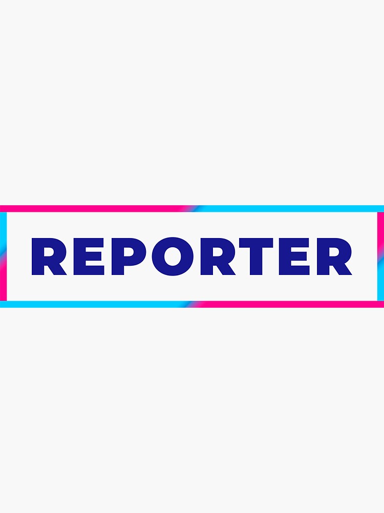 "Reporter retro colorful frame" Sticker for Sale by SVPOD | Redbubble