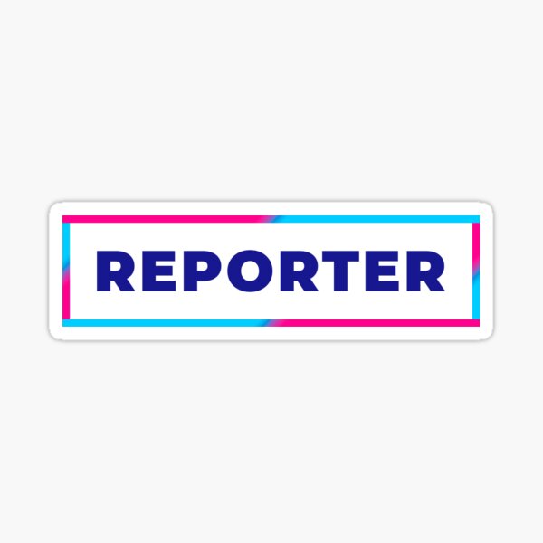 "Reporter retro colorful frame" Sticker for Sale by SVPOD | Redbubble