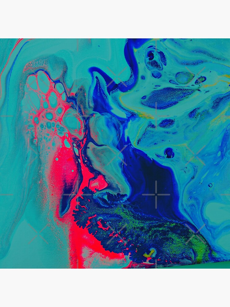 "Light Blue Trippy Liquid Art Acrylic Liquid Drip Art | Stoked Up Art ...