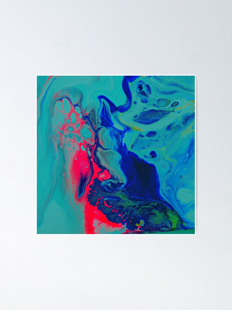 "Light Blue Trippy Liquid Art Acrylic Liquid Drip Art | Stoked Up Art ...