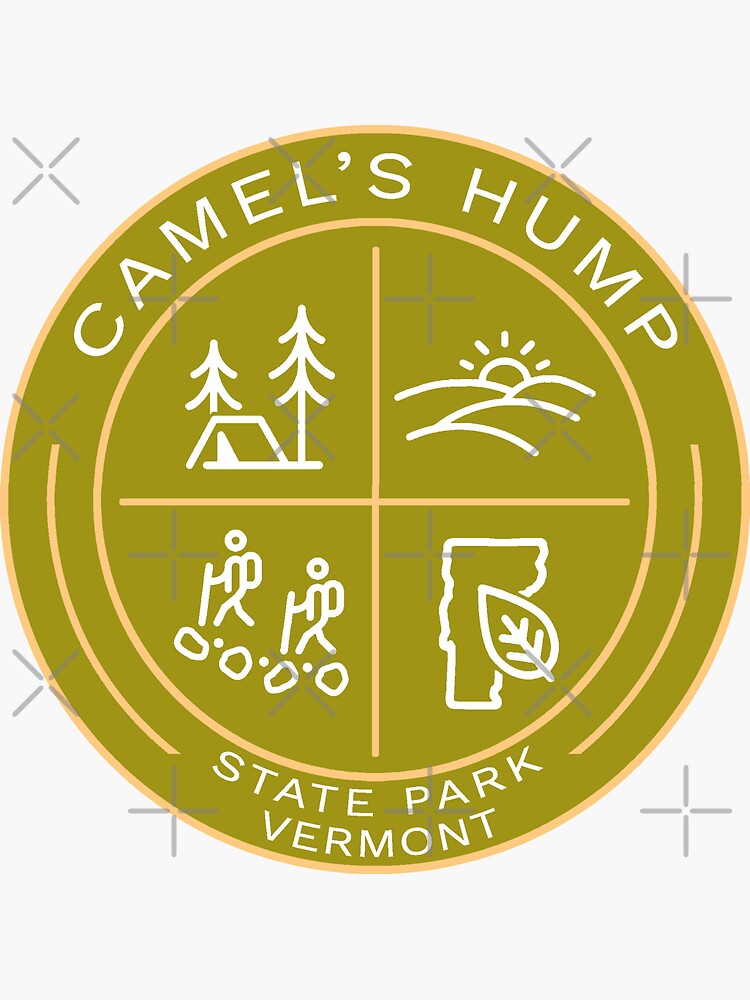 "Camel's Hump State Park Heraldic Logo" Sticker for Sale by VanyaKar ...