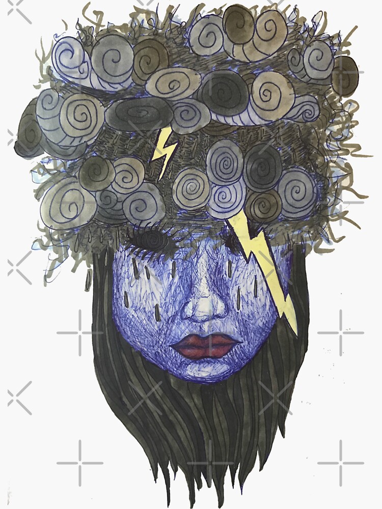 "Brain Fog" Sticker by Alliecat55 | Redbubble