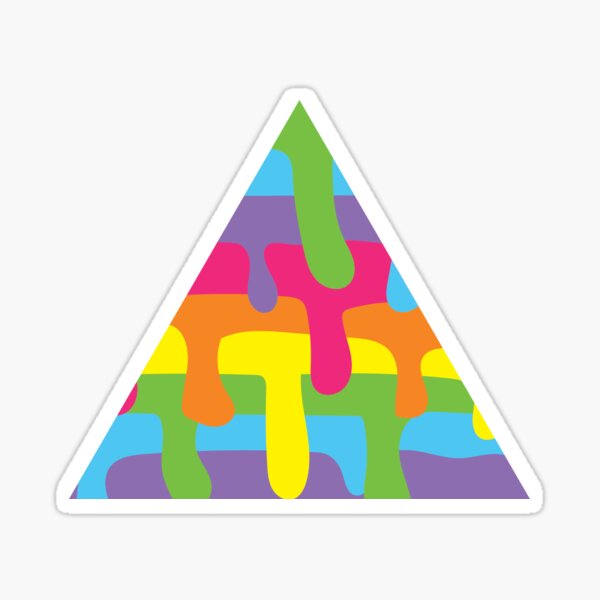 "Trippy Drippy Rainbow Triangle Pattern" Sticker for Sale by anna-13 ...
