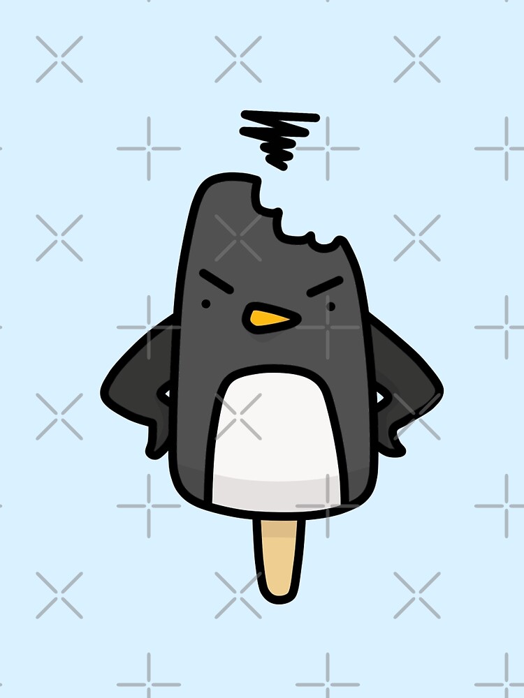 "Angry Penguin Popsicle | Bitten Bird Ice Cream Treat | Cute" Poster ...