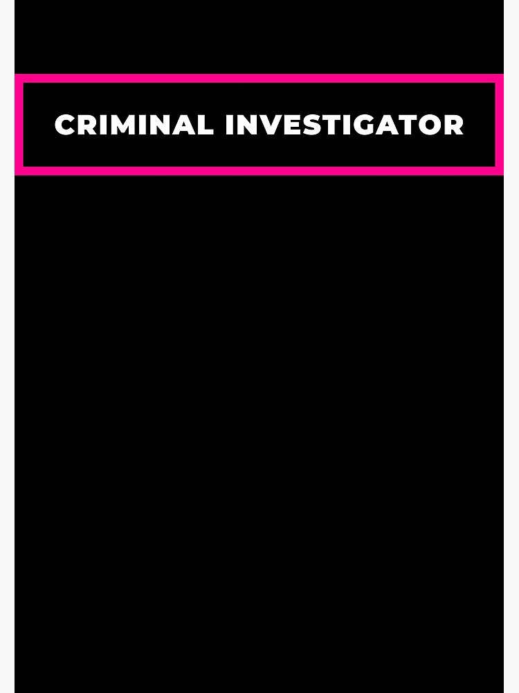 "Criminal Investigator red frame" Poster for Sale by SVPOD | Redbubble