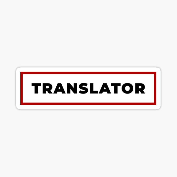 "Translator with red frame" Sticker for Sale by SVPOD | Redbubble