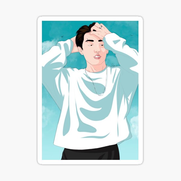 "Day with JK" Sticker for Sale by GummyArtBunny | Redbubble