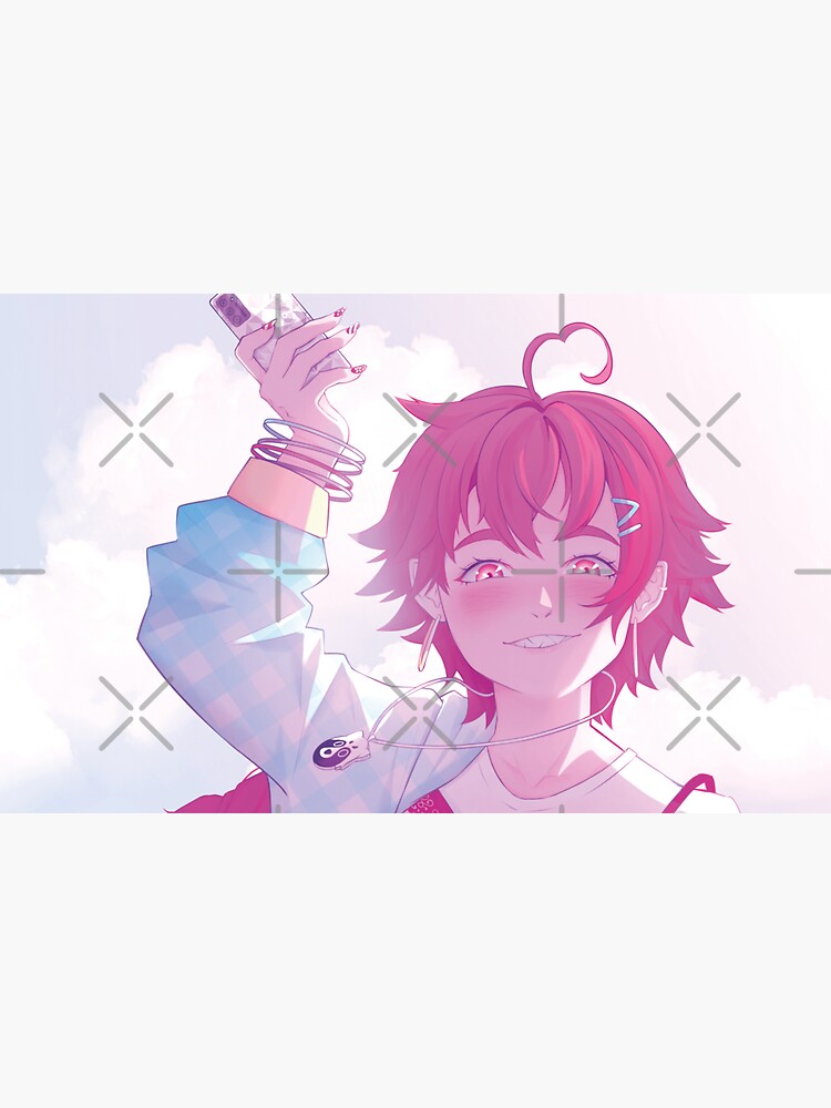 "Mischievous cute anime girl with pink hair" Sticker for Sale by ...