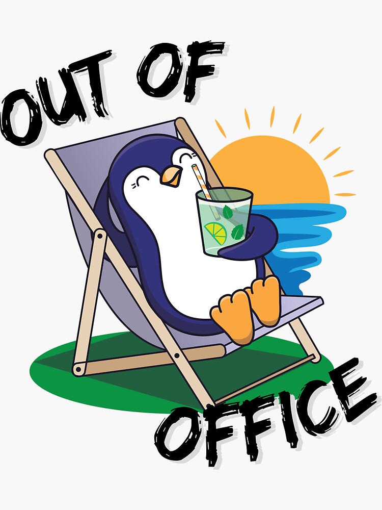 "Out of Office - Do not Disturb" Sticker for Sale by ThreadlyAndCo ...