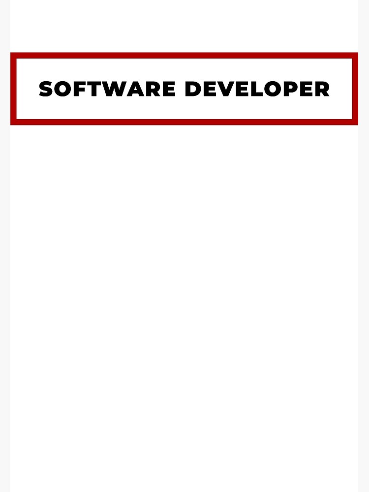 Software Developer With Red Frame Premium Matte Vertical Poster