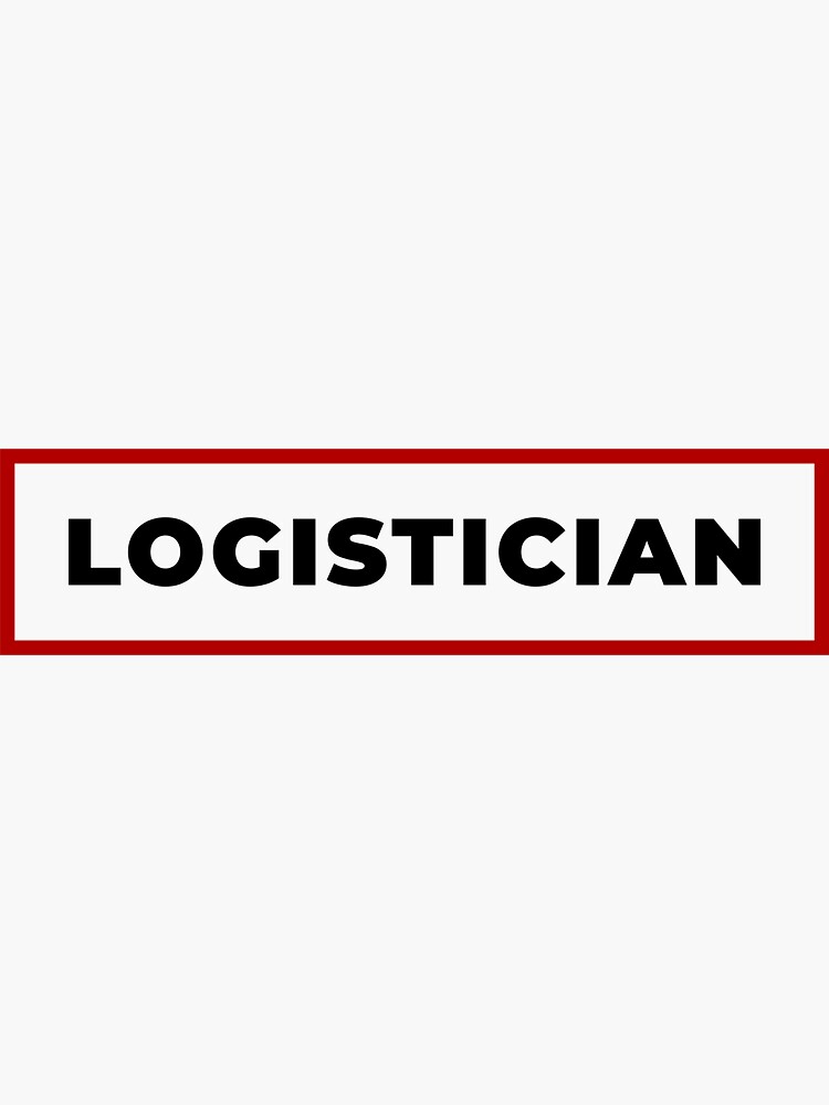"Logistician with red frame" Sticker for Sale by SVPOD | Redbubble