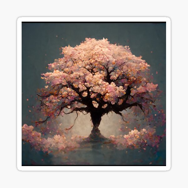 "Sakura Tree (さくら)" Sticker for Sale by KTartdesign | Redbubble