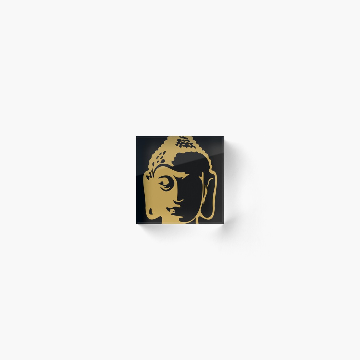 Acrylblock for Sale mit "Buddha Gold/schwarzer Kopf | Buddhistisches ...