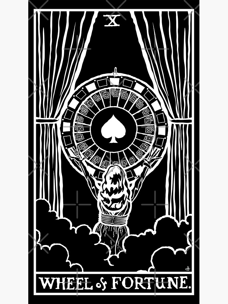 "10 - Wheel of Fortune - Lady Luck" Sticker for Sale by Dlucia27 ...