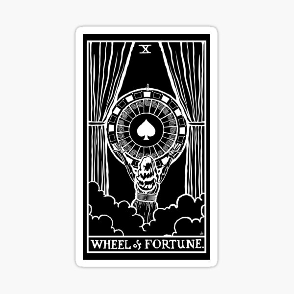 "10 - Wheel of Fortune - Lady Luck" Sticker for Sale by Dlucia27 ...