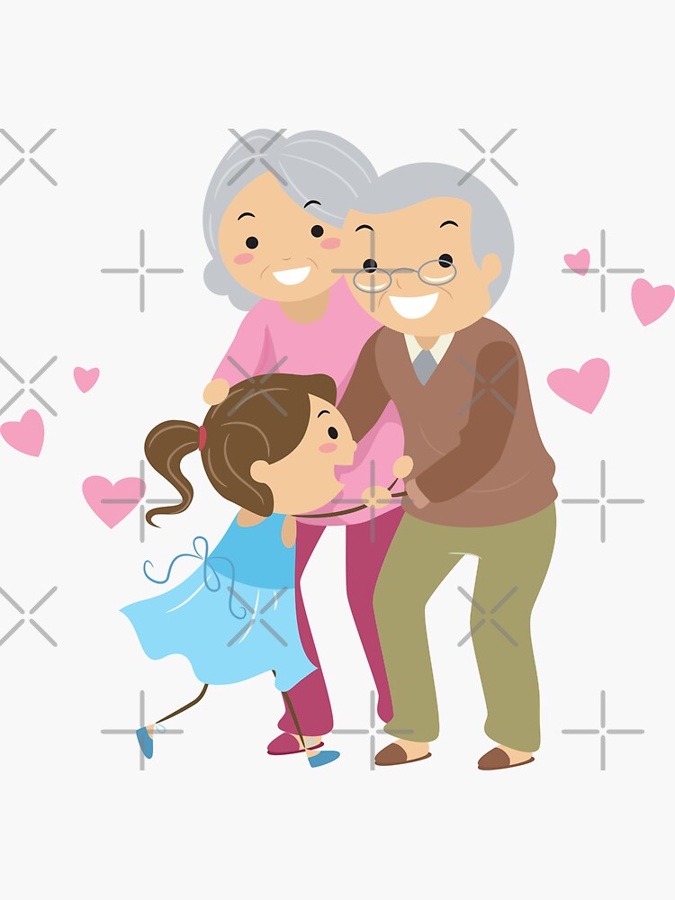 "grandparents day" Sticker for Sale by dskhalid | Redbubble